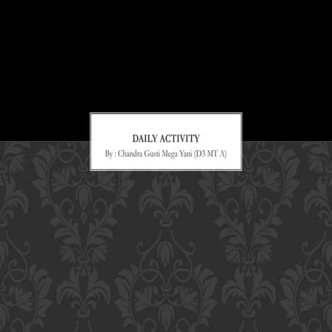 Daily activity | PPTX