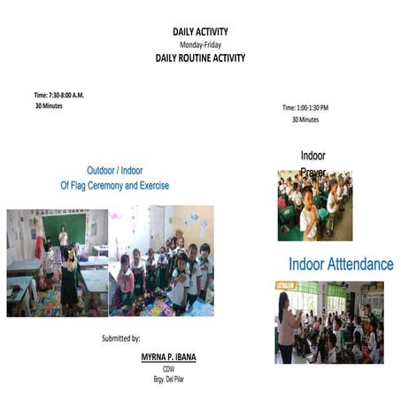 DAILY ACTIVITYDAYCARE SOUTH LUZONDDDDDDD | DOCX