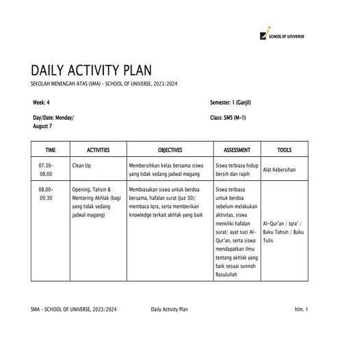 Daily Activity Plan RARA CITRA Week 4.docx