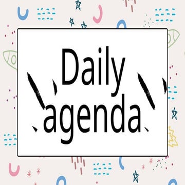 Daily Agenda Classroom Slides Presentation in Colorful Doodle ...