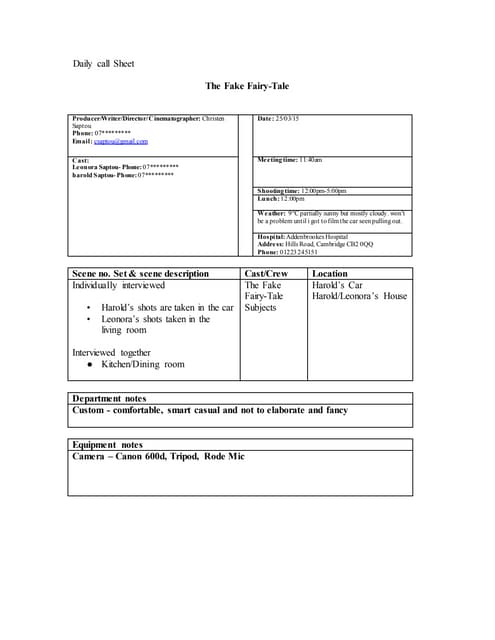 Breakdown sheet 1 | PDF