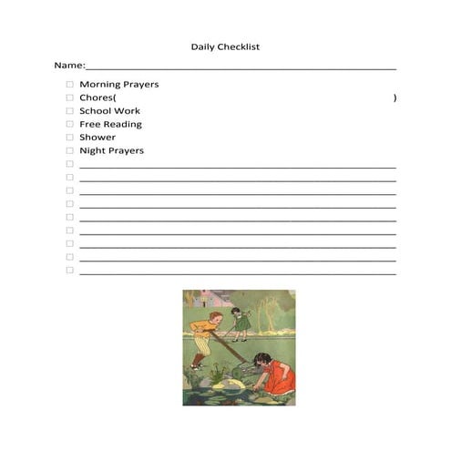 Daily Checklist | DOCX