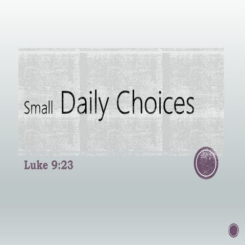 Daily choices | PPTX