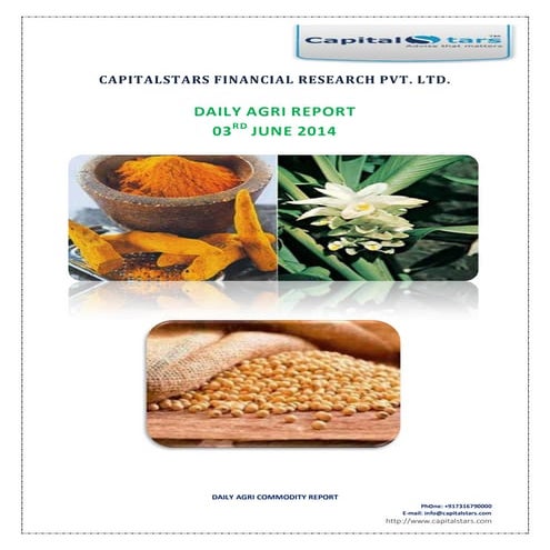 Daily commodity report | PDF | Agriculture | Industries