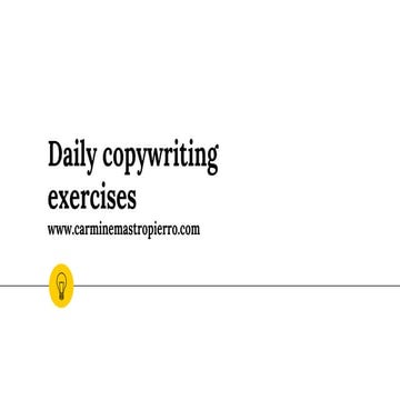 Daily Copywriting Exercises | PPTX