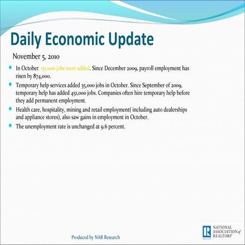 Daily Economic Update for Nov 5th | PPT