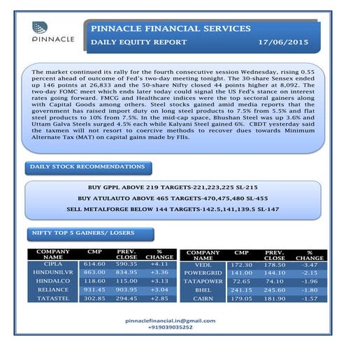 Stock Market Trading Tips For Tomorrow: 18th June | PDF