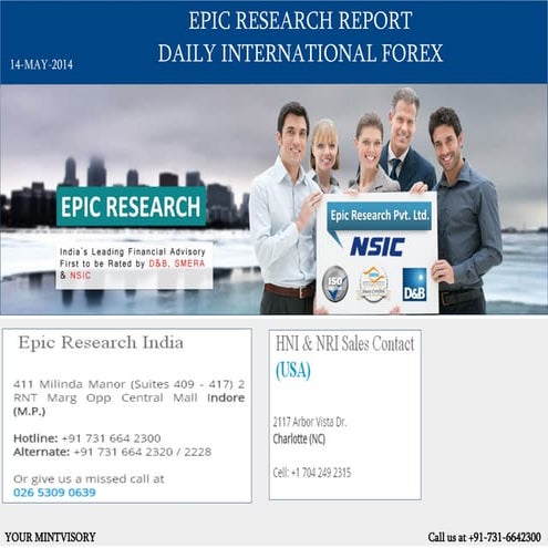 Daily i forex signals report by epicresearch 14th may 2014 | PDF
