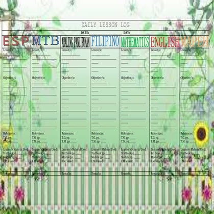 Daily lesson log | DOCX | Homework and Study | Education