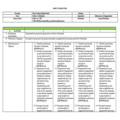 DAILY LESSON LOG-HULYO 4-7.docbvhbjbjjhx | PPT