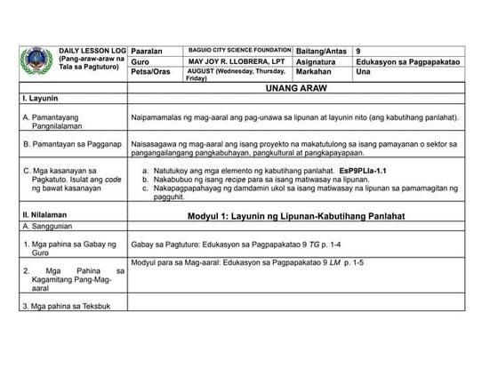 7 ESP 9 - Quarter 2 values education module | PDF