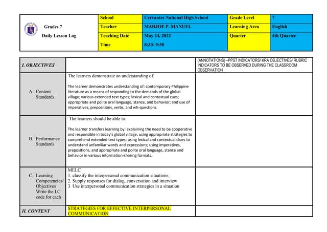 daily lesson log for observation.docx daily lesson log for observation.docx