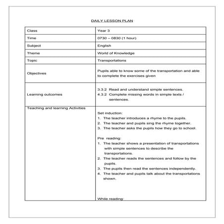 Transportation lesson | PPT