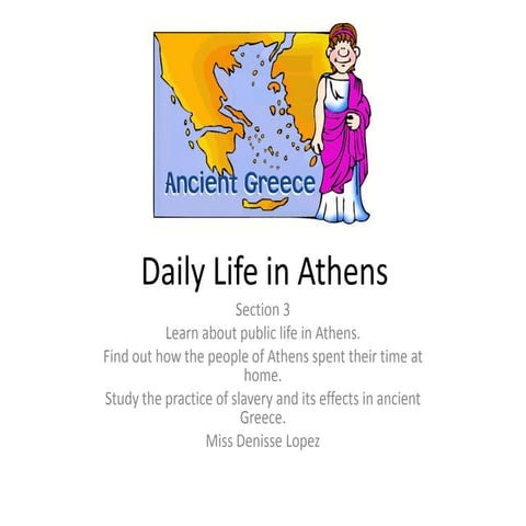 Section 3 Daily Life in Athens | PPTX