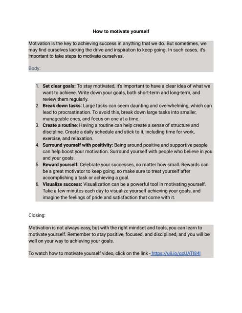 Strategies of motivation | PPT