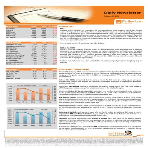 Daily Newsletter: 11th February, 2011 | PDF
