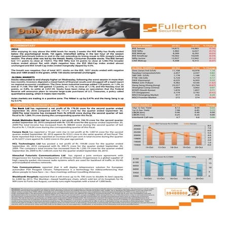Daily Market Newsletter for 21st October | PDF | Stocks and Bonds ...