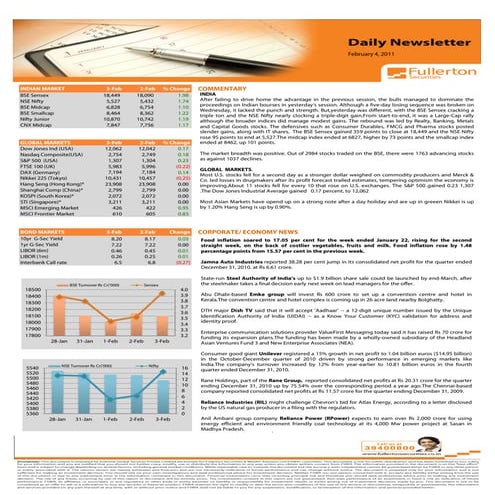 Daily Newsletter: 4th February, 2011 | PDF | Business Accounting ...