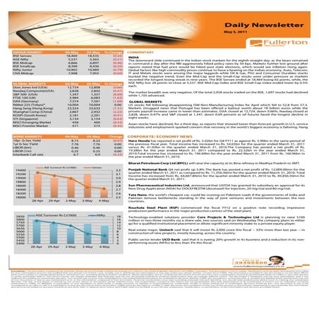 Daily Newsletter: 5th May, 2011 | PDF | Commodities | Economy