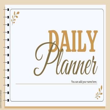Daily Planner · agenda with organization slides | PPT