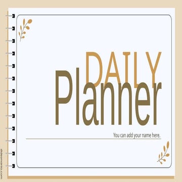 Daily Planner Presentation · SlidesMania.pptx