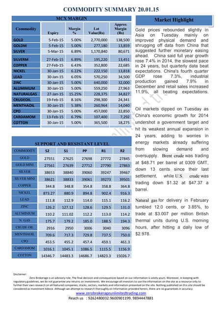 Daily Report Commodities | PDF