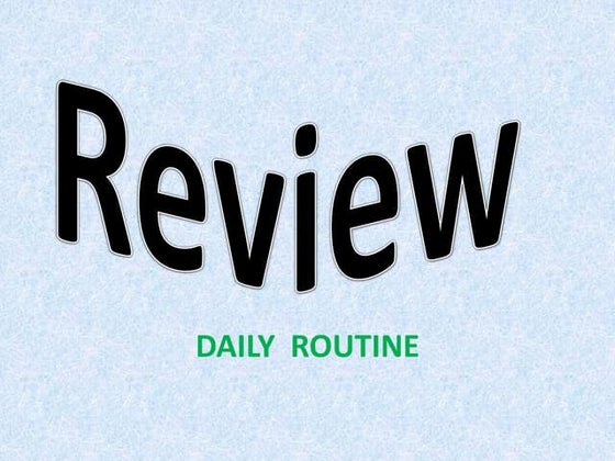 Spongebob daily routines | PPTX