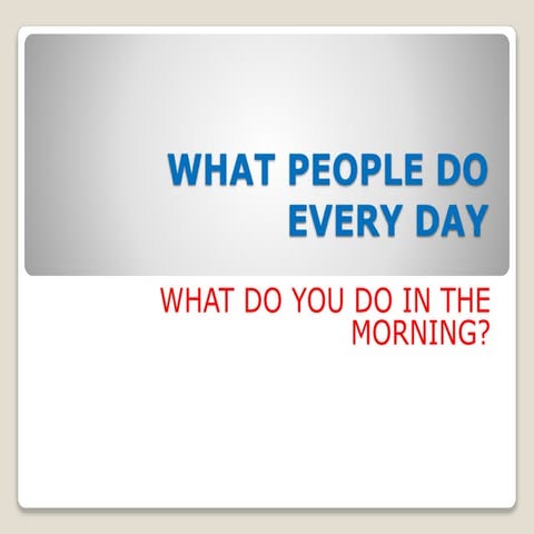 Daily routine | PPTX