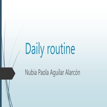 Daily routine | PPTX