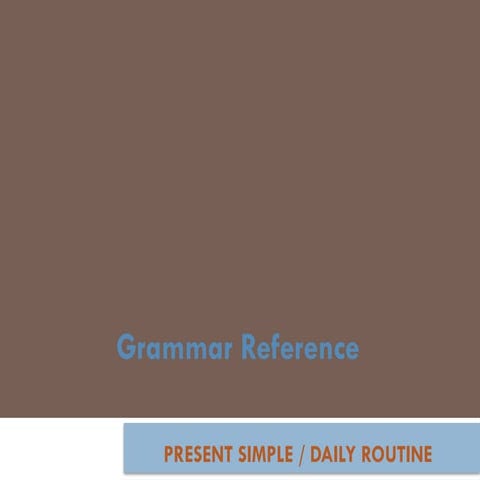 Daily Routine Activities for English Learning | PPTX