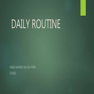 Daily routine | PPT
