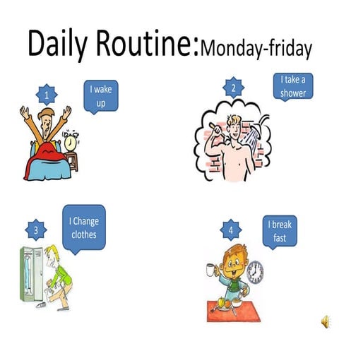 Daily routine david | PPTX