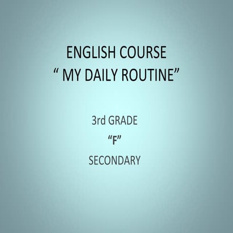 Daily routines | PPT