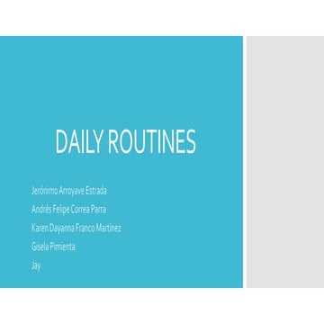 Daily routines | PPTX