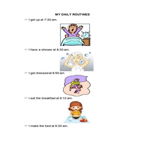 Daily routines adriana | PDF