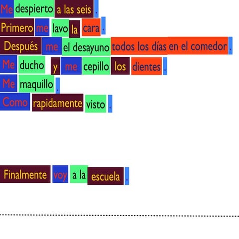Daily Routine Sentence Scramble N langley Daily Routine Sentence Scramble N langley
