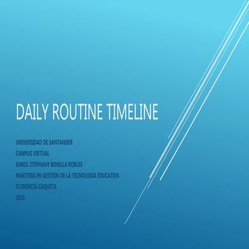 Daily routine timeline | PPTX | Food & Drink