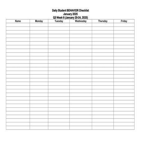 Daily Student BEHAVIOR Checklist Template.docx