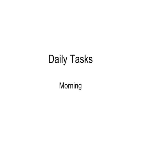 Daily Tasks | PPT | Deodorant and Antiperspirant | Personal Care