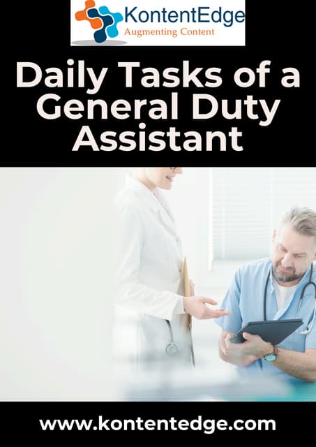 General Duty Assistant ( Nursing Care Assistant ) | PPT