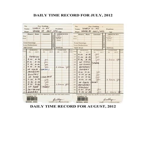 Daily time record | DOC