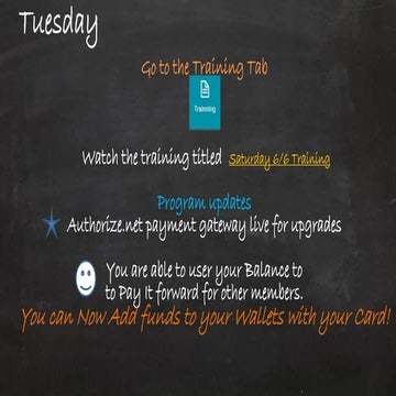 Daily training chalk board tuesday | PPTX