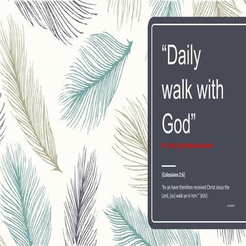 DAILY WALK WITH GOD | PPTX