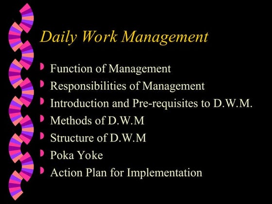 Daily work management for professional people | PPTX