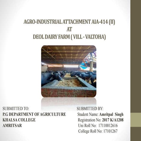 Dairy farming presentation | PPT