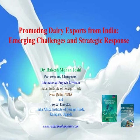 Dairy Exports from India 2013 | PDF