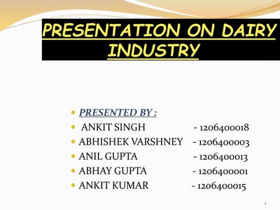 Dairy, milk processing plant, automated dairy plant | PPT
