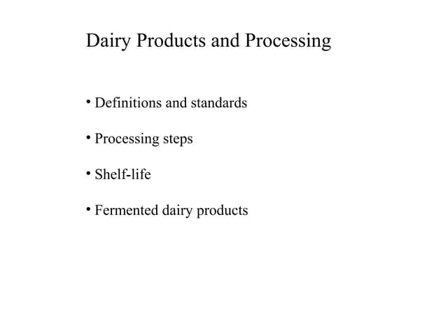 Milk and milk products | PPTX
