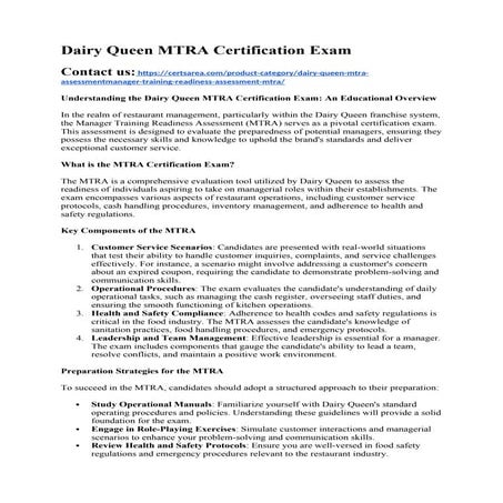 Dairy Queen MTRA Certification Exam.docx