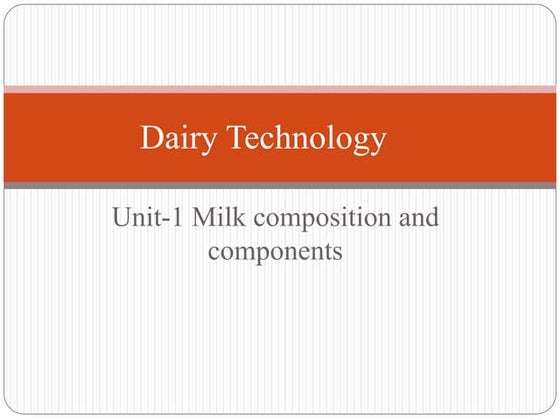 Physical and chemical properties of milk | PPT | Chemistry | Science